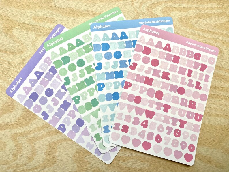 Holographic and Matte Alphabet Planner Stickers | Colorful Letter Deco ...