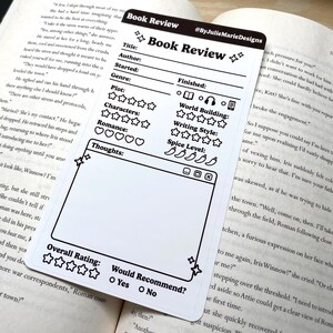 Book Review Sticker Book Rating Journaling Stickers Bookish Stationary ...