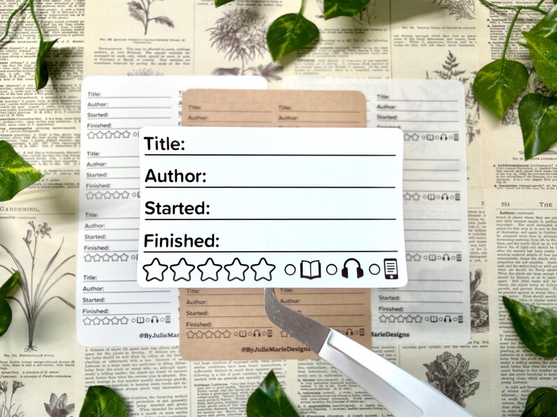 Mini Book Review Sticker Sheet | Book Rating Journaling Stickers for ...