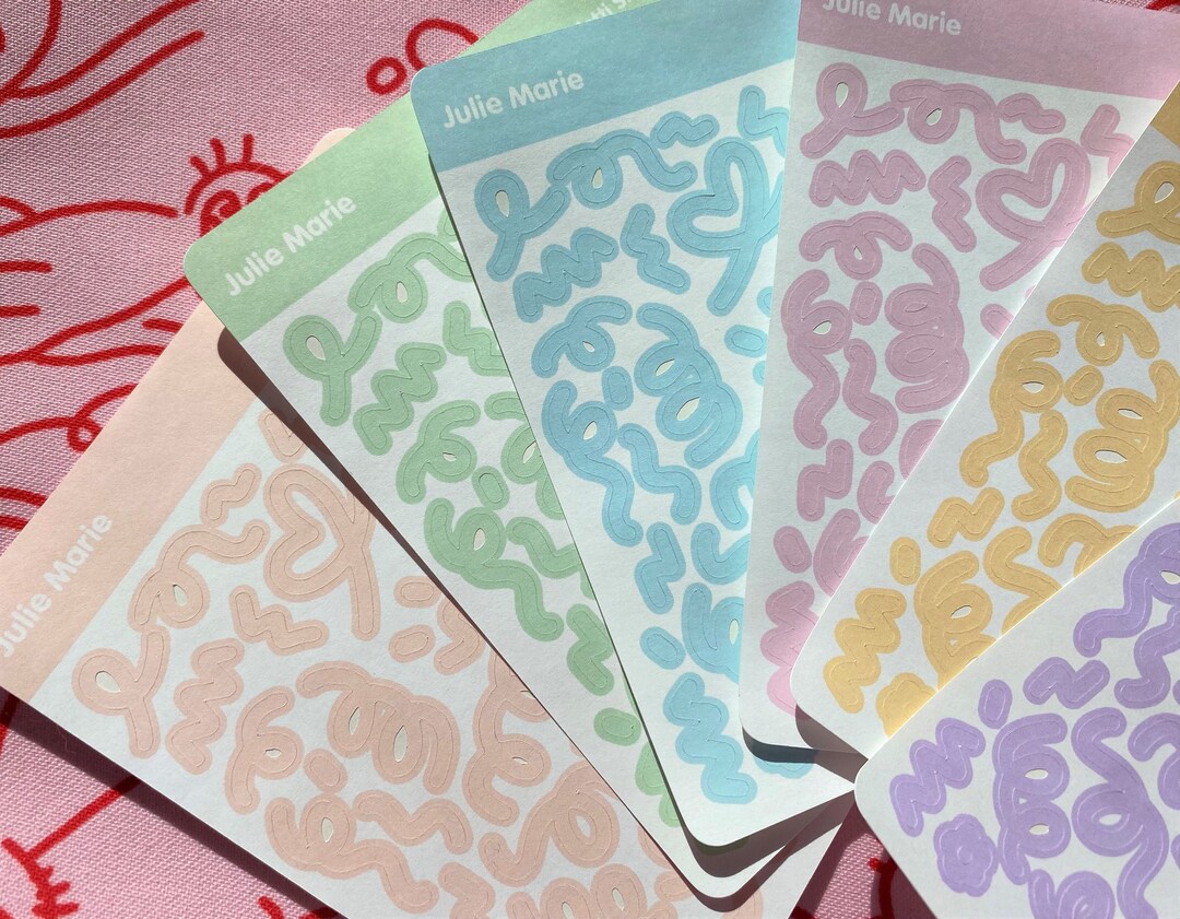 Pastel Matte Confetti Sticker Sheet Confetti Polco Deco Stickers - Etsy