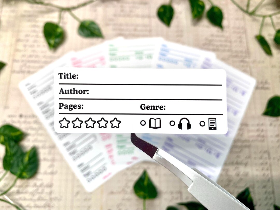 Colorful Book Review Sticker Sheet | Book Rating Journaling Stickers - Etsy