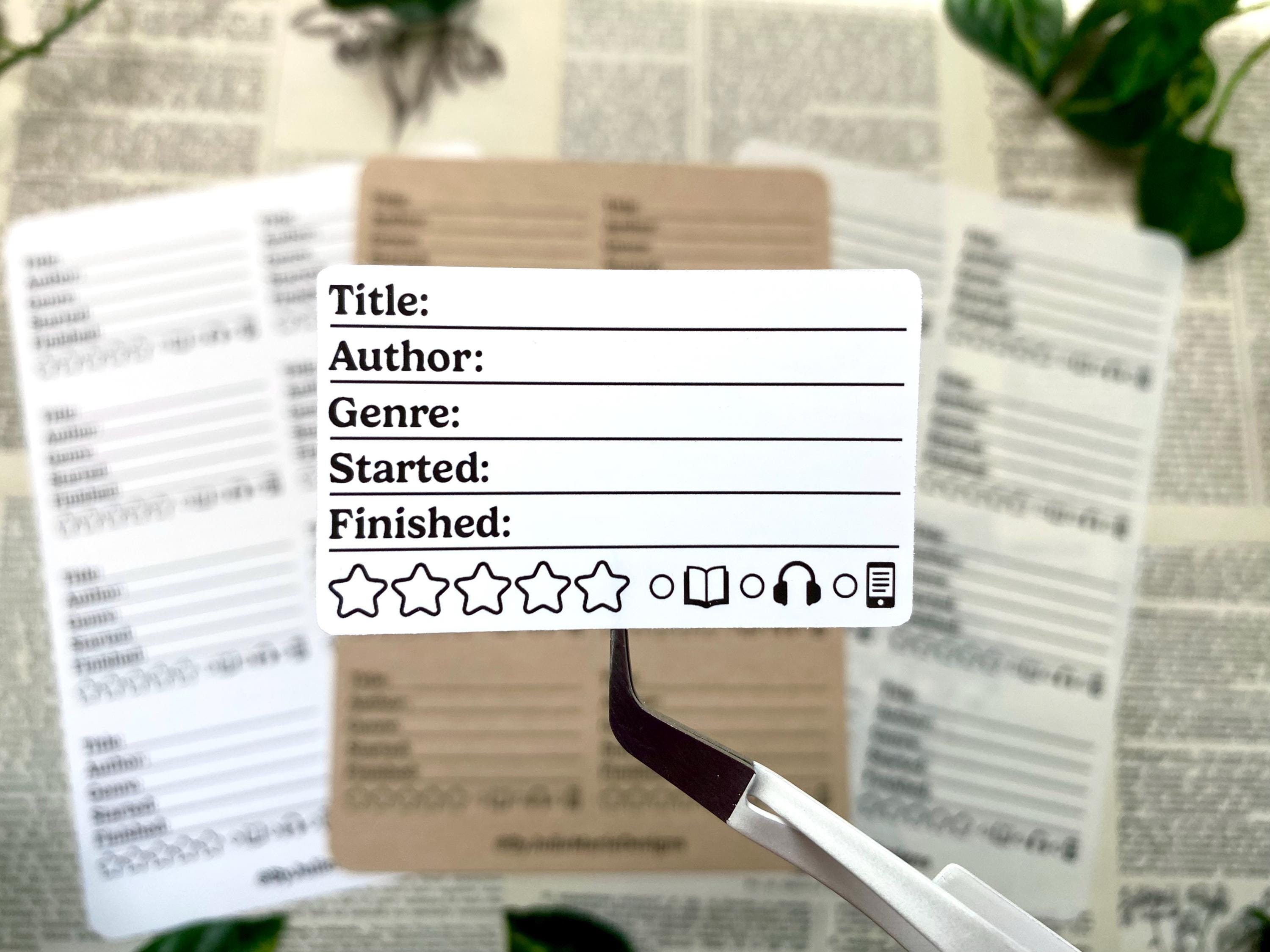 Mini Book Review Sticker Sheet | Book Rating Journaling Stickers for ...