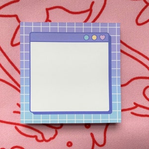 Handmade Y2K Inspired Browser Memo Note Pad 40 Sheets Tear Away Notepad ...