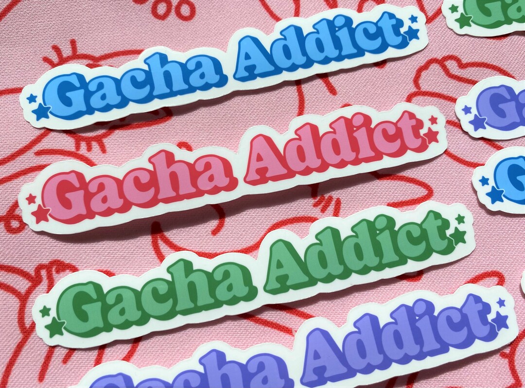 Gacha Game Addict Laptop Sticker Glossy Die Cut Sticker - Etsy