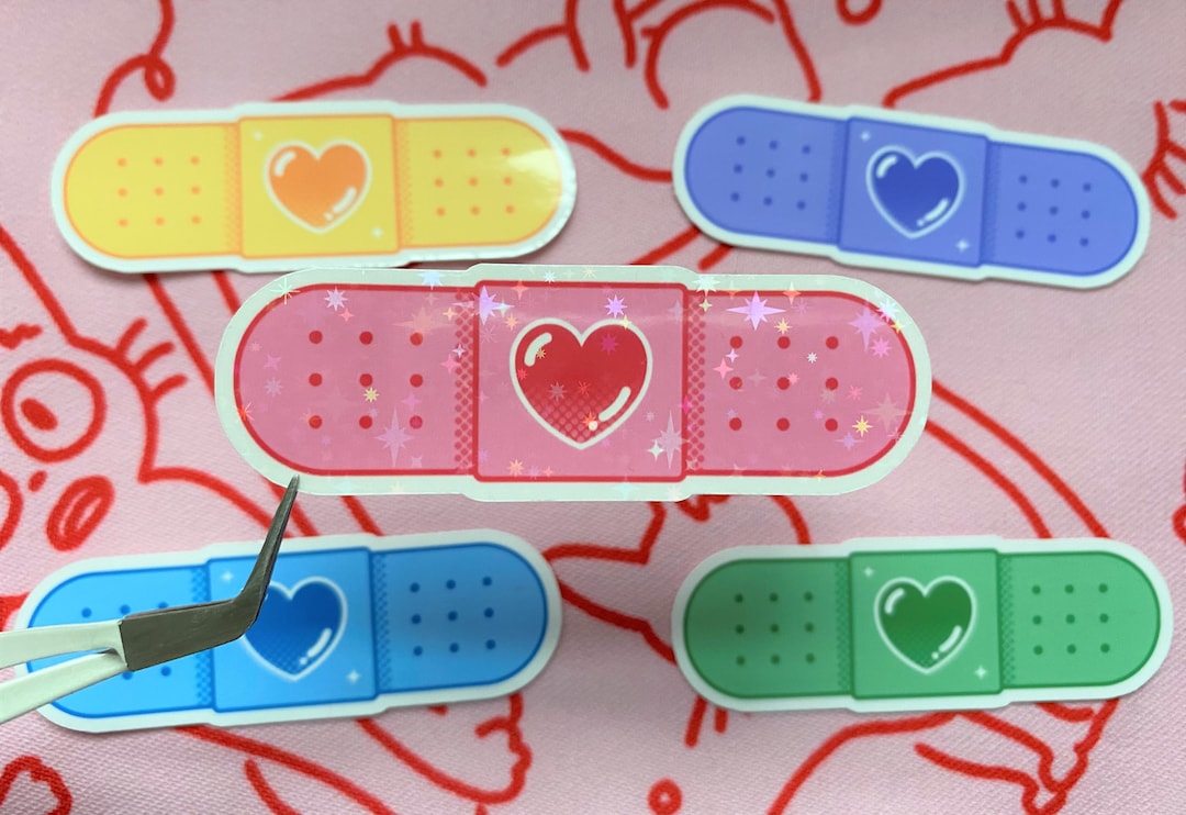 Colorful Bandage Sticker Pack | Cute Self Care Stickers (5-pack) - Etsy