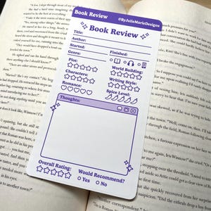 Book Review Sticker - Book Rating Journaling Stickers - Bookish ...