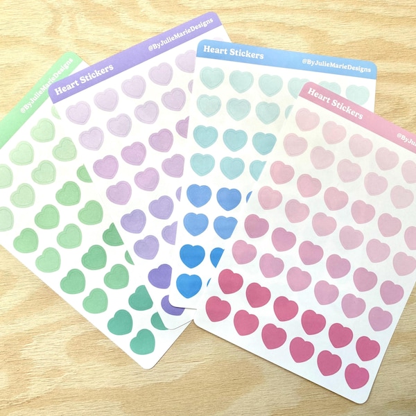 Small Heart Stickers - Etsy
