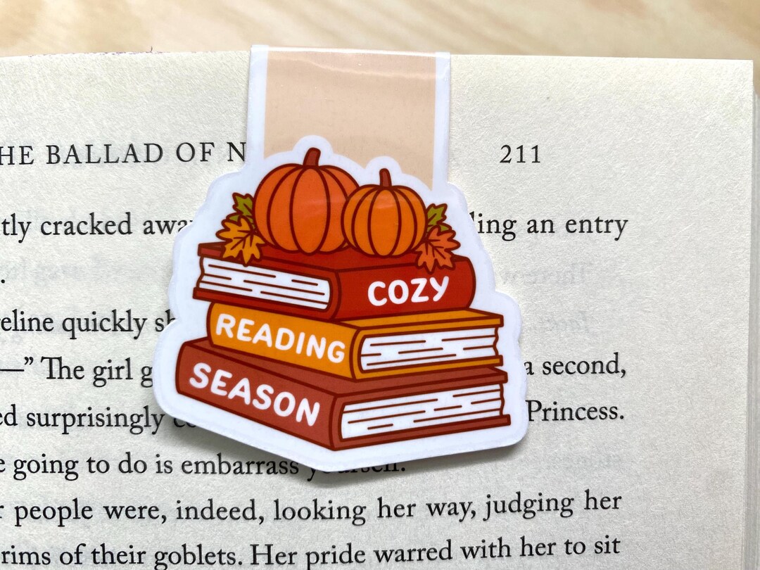 Cozy Reading Season Magnetic Bookmark | Cozy Fall and Autumnal ...