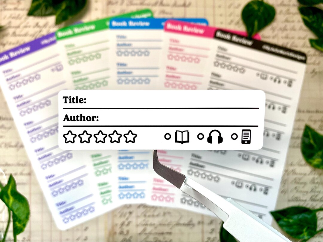 Mini Book Review Sticker Sheet | Book Rating Journaling Stickers ...