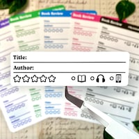 Book Rating Template - Etsy