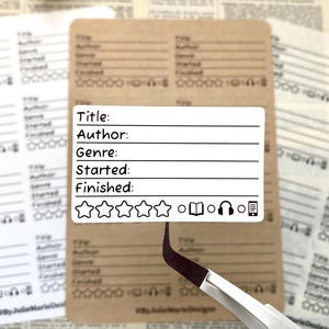 Mini Book Review Sticker Sheet | Book Rating Journaling Stickers for ...