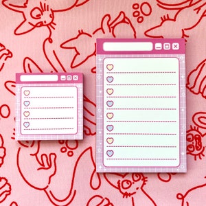 Handmade Y2K Inspired Browser Memo Notepad | 40 Sheets Tear Away ...