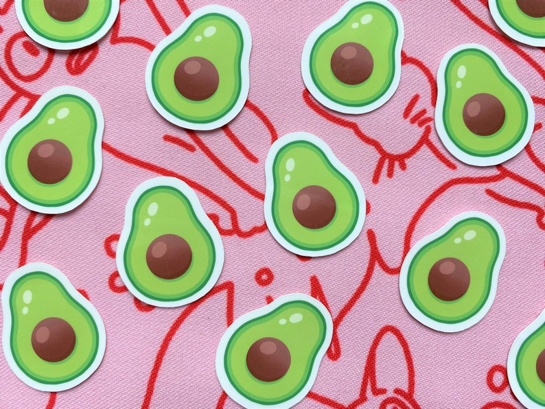 Mini Avocados Sticker Pack | Glossy Avocado Stickers for Laptops and ...