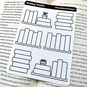 Blank Reading Tracker Sticker Sheet | Bookshelf Tracker Stickers ...