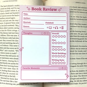 Handmade Book Review 4"x6" Memo Note Pad | 40 Sheets Tear Away Notepad ...
