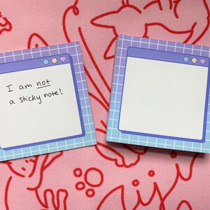 Handmade Y2K Inspired Browser Memo Note Pad 40 Sheets Tear Away Notepad ...