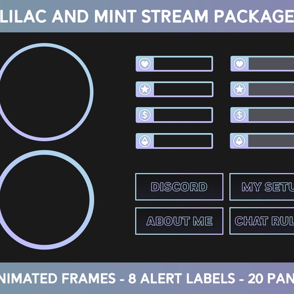 Twitch Overlay Circle Package - Etsy