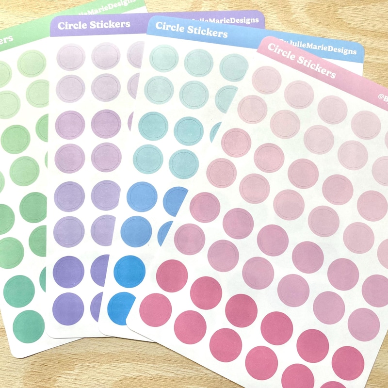 Coloured Dot Stickers - Etsy