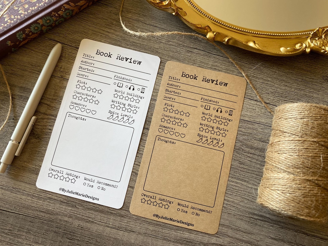 Vintage Typewriter Inspired Book Review Sticker | Book Rating ...