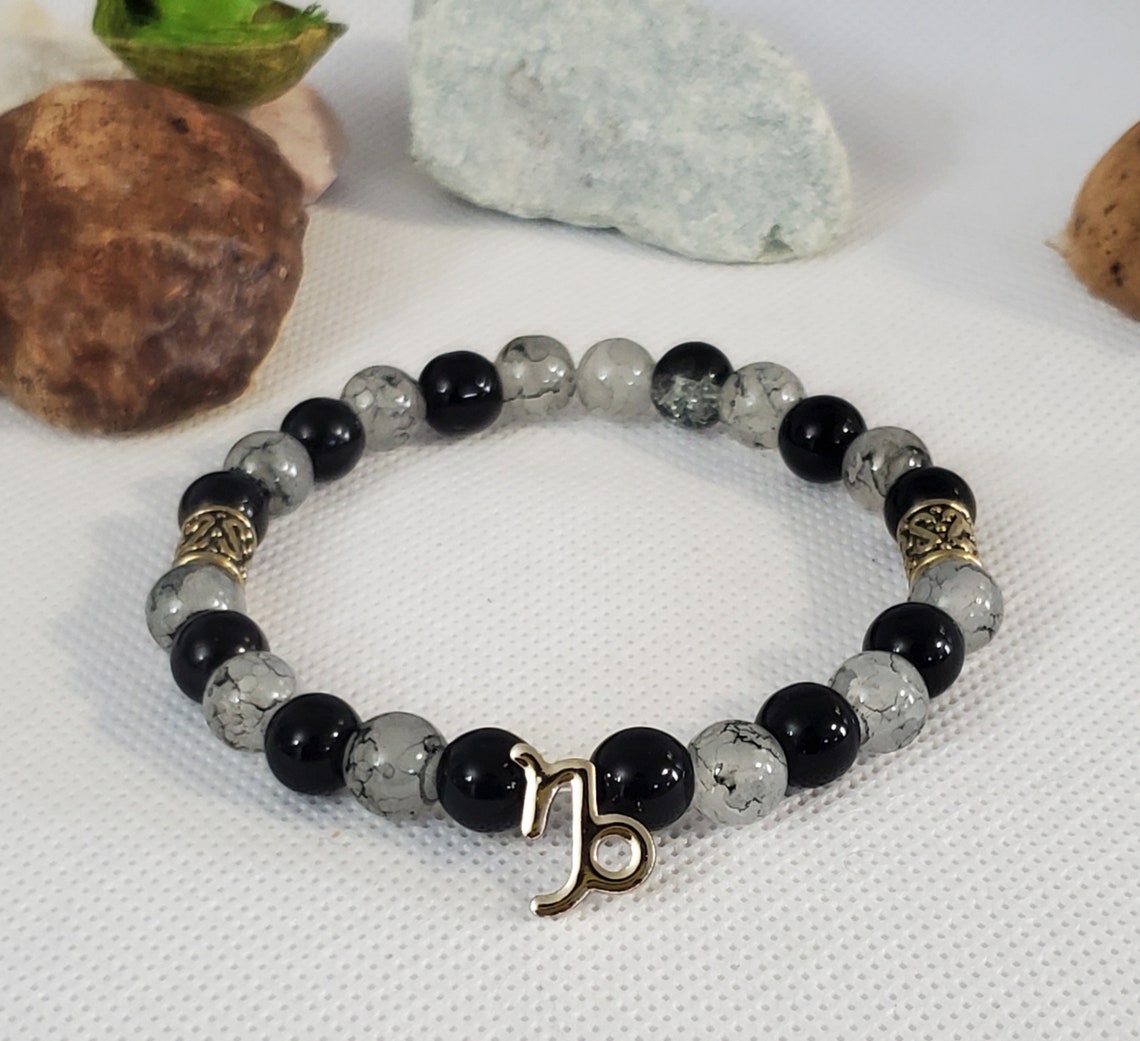 Astrology Zodiac Bracelet for Men Beaded Bracelet Custom Zodiac Sign ...