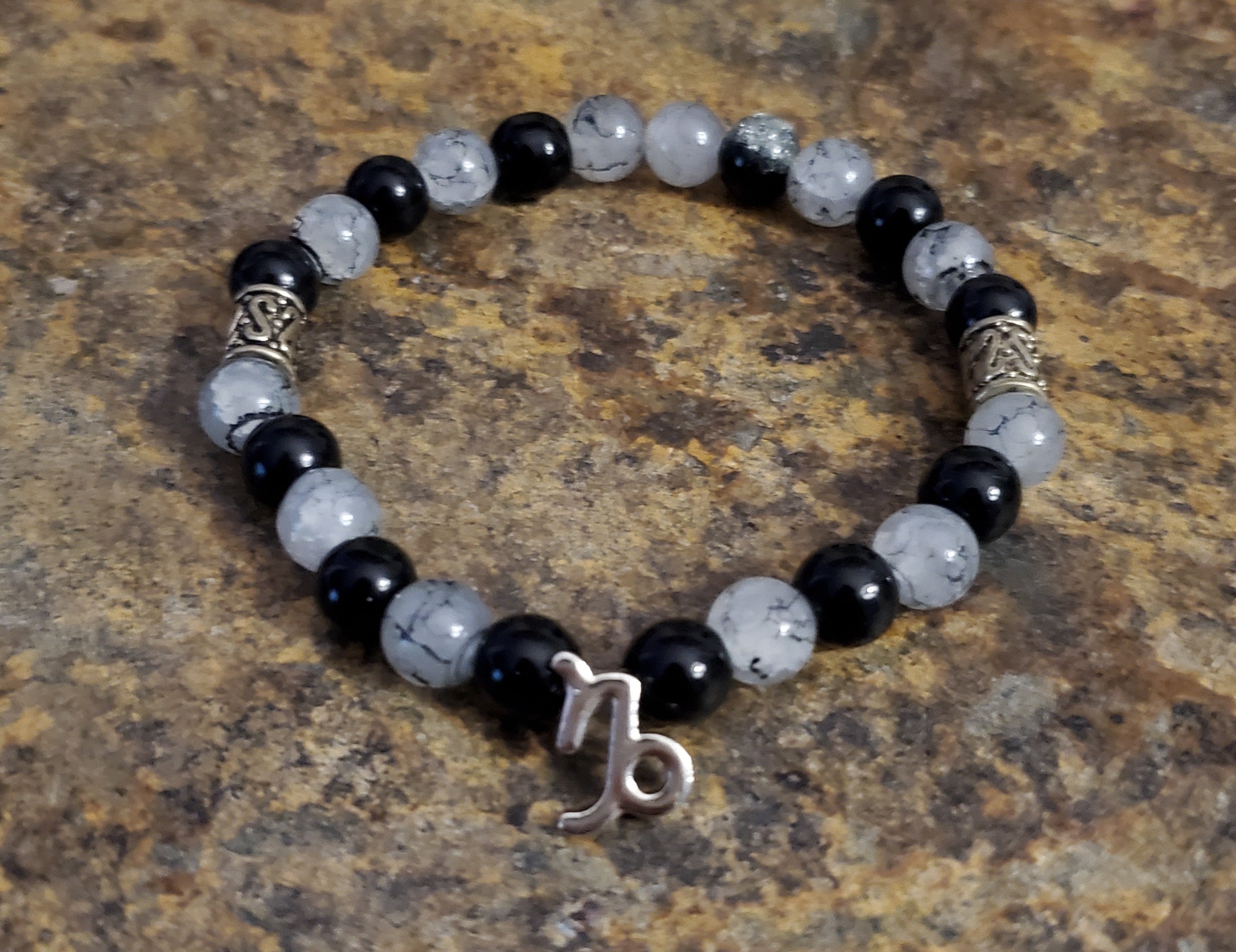 Astrology Zodiac Bracelet for Men Beaded Bracelet Custom Zodiac Sign ...