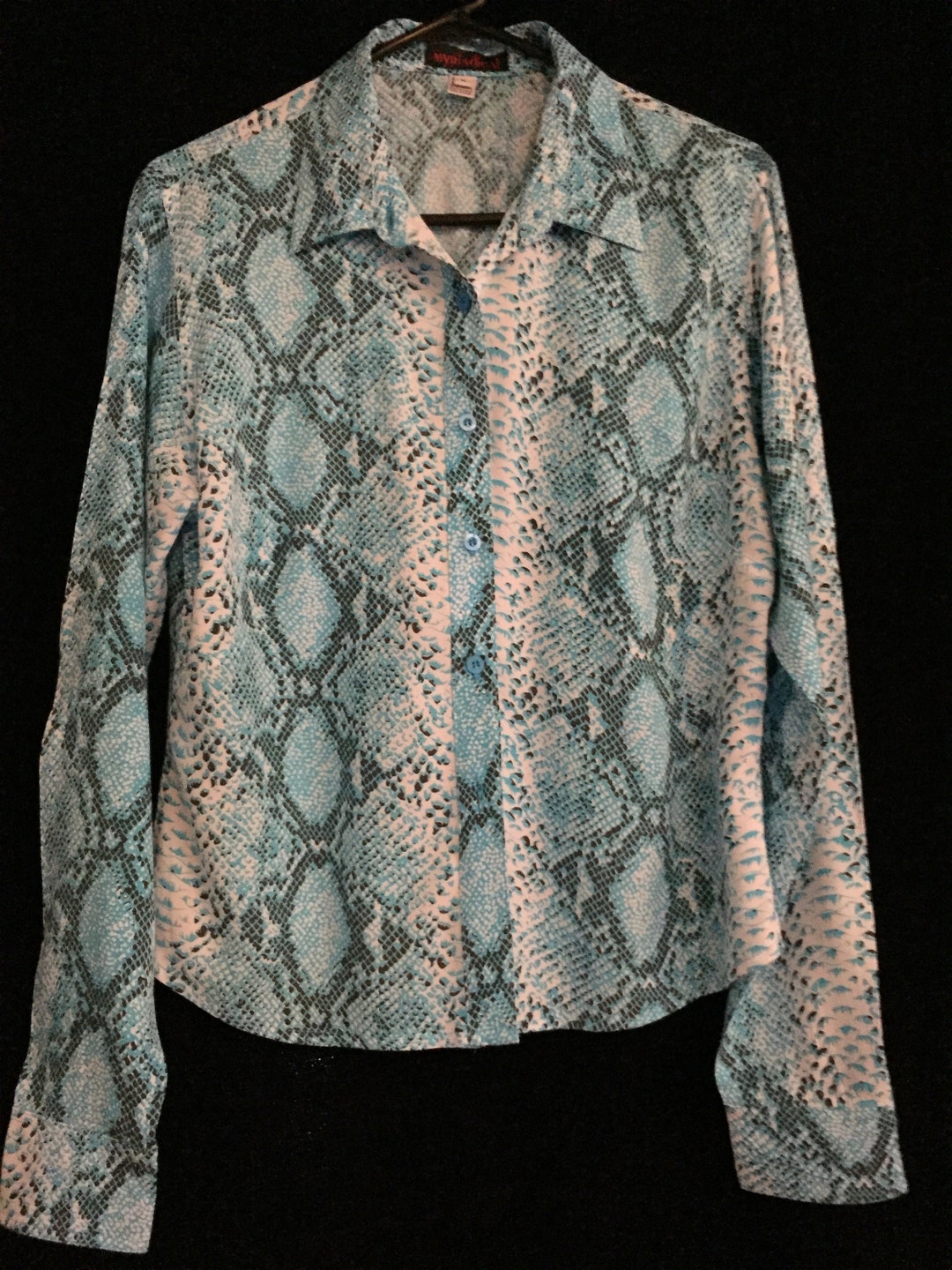 Turquoise Snakeskin Cotton Chemise sur mesure - Etsy France