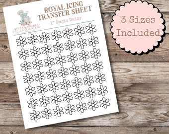 Daisy Flower Royal Icing Transfer Sheet - Etsy
