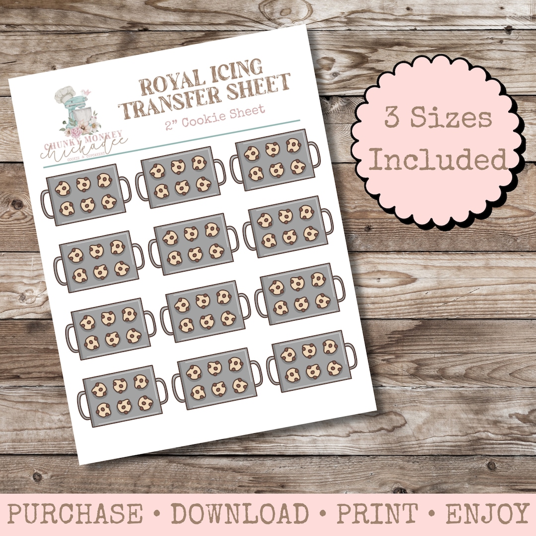 Cookie Sheet Royal Icing Transfer Sheet, Royal Icing Template, Royal ...