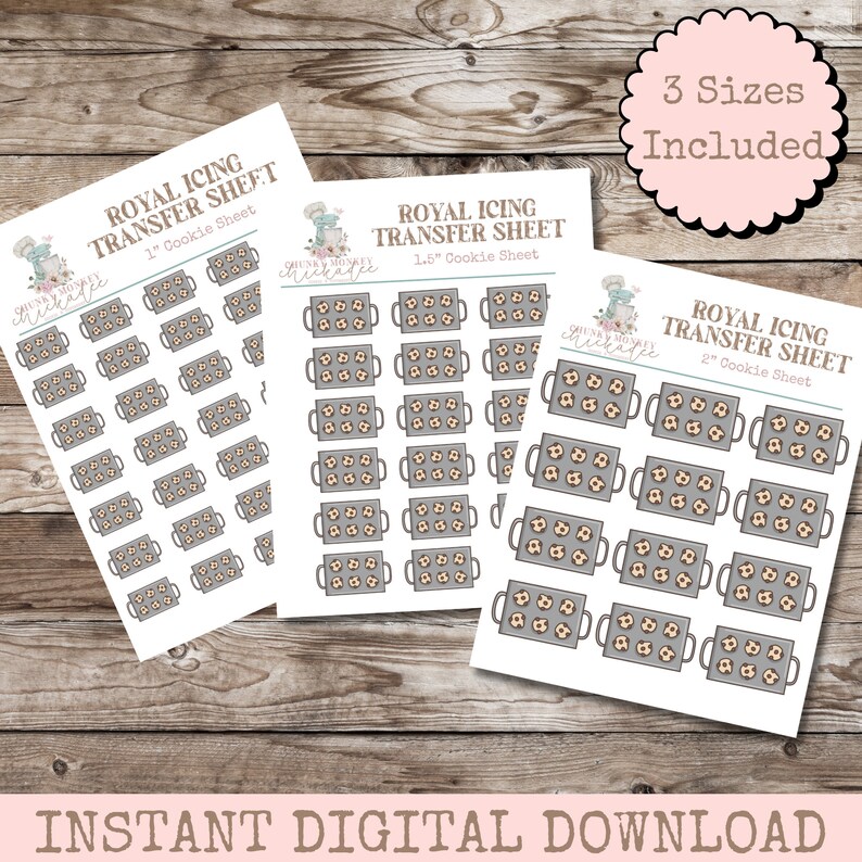 Cookie Sheet Royal Icing Transfer Sheet, Royal Icing Template, Royal ...