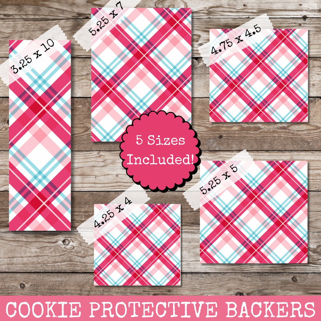 PROTECTIVE BACKER Valentine Plaid Cookie Backer, Cookie Card, Printable ...