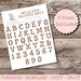 Alphabet Royal Icing Transfer Sheet, Royal Icing Template, Royal Icing ...
