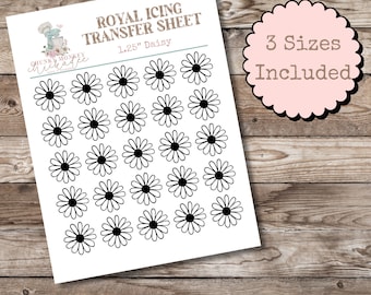 Daisy Flower Royal Icing Transfer Sheet - Etsy