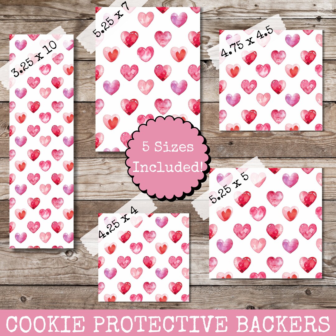PROTECTIVE BACKER Valentine Heart Cookie Backer, Cookie Card, Printable ...