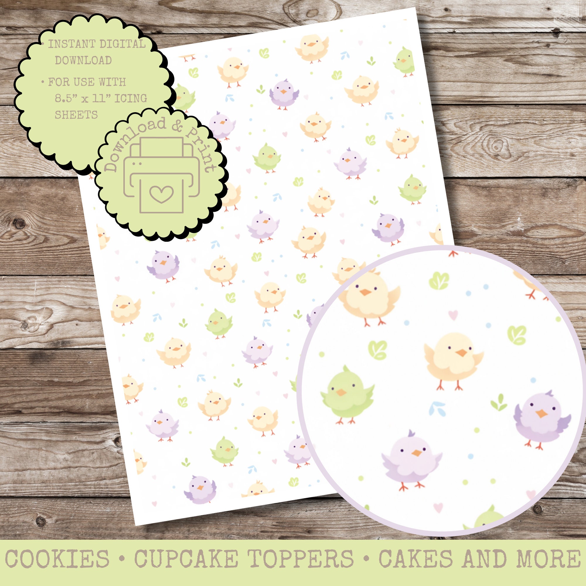 Easter Edible Icing Digital Download, Printable Icing Sheet File ...
