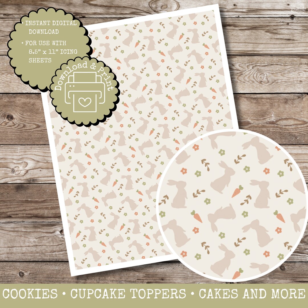 Easter Edible Icing Digital Download, Printable Icing Sheet File ...