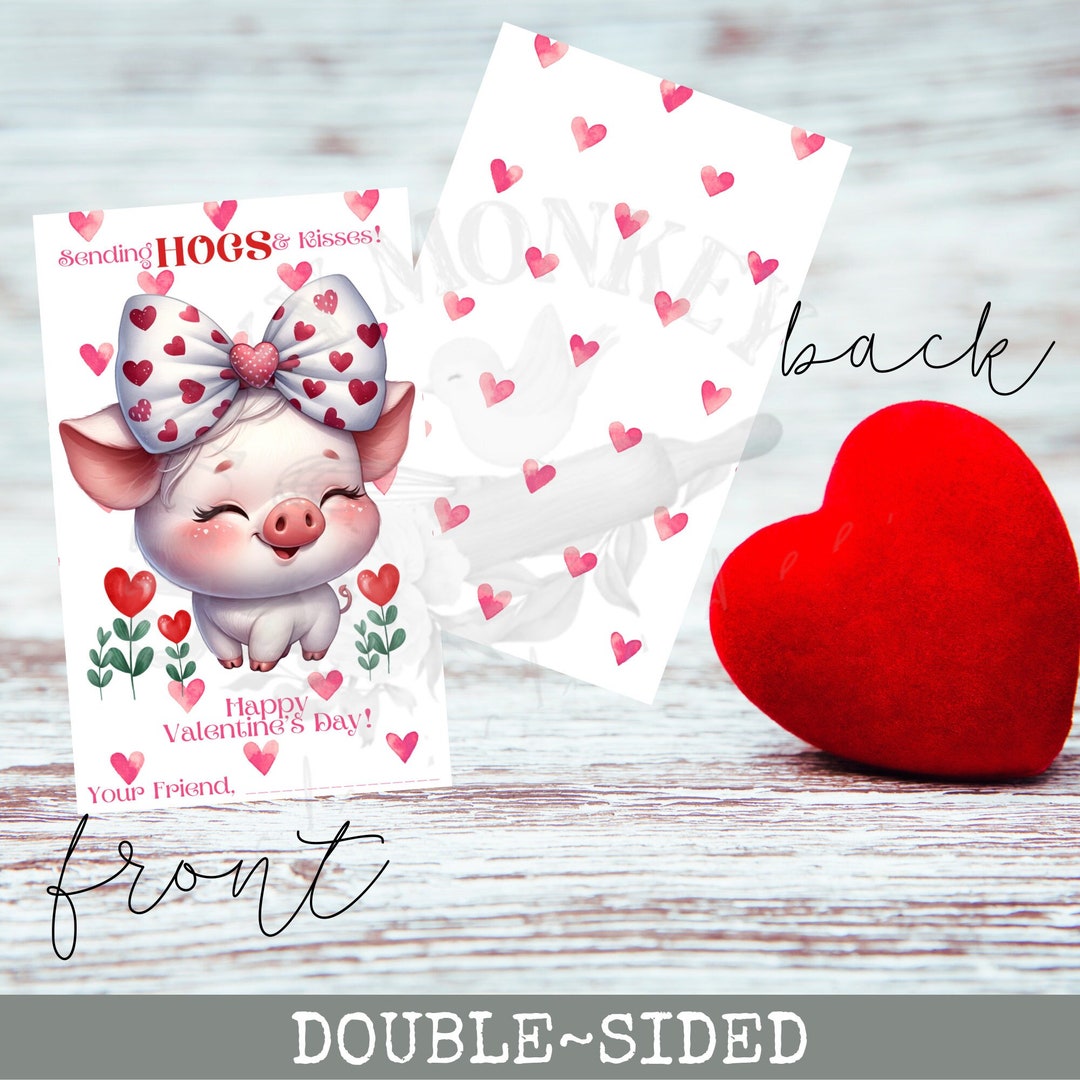 PRINTABLE Valentine, Watercolor, Printable Card, Classroom Valentine ...