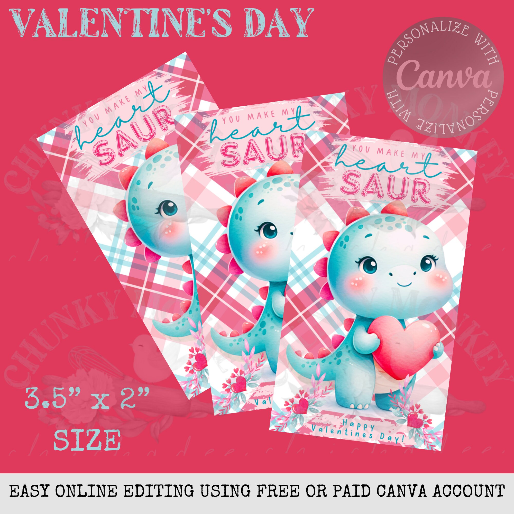 CANVA Editable Valentines Tag, Printable Cookie Tag, Digital Cookie ...