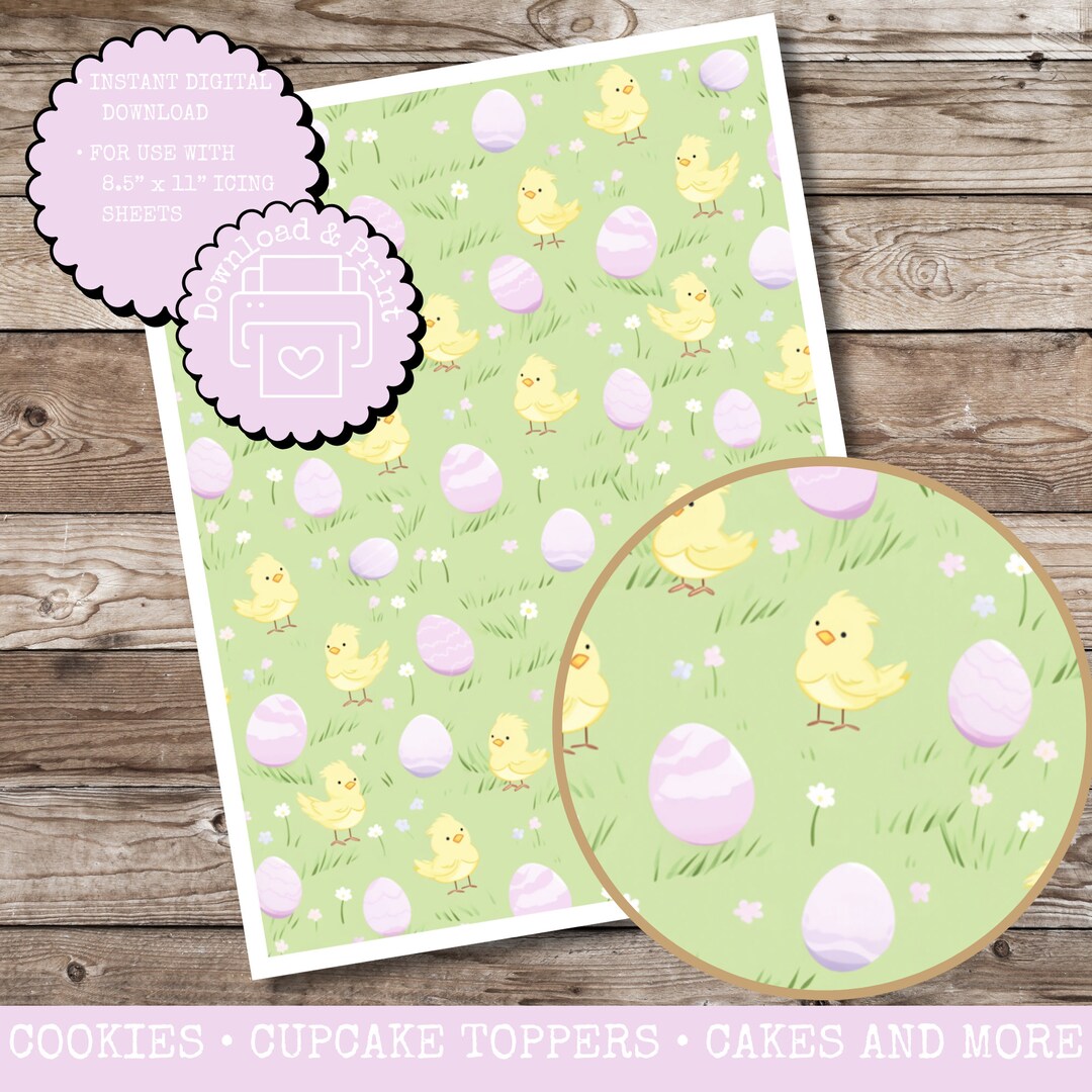 Easter Edible Icing Digital Download, Printable Icing Sheet File ...
