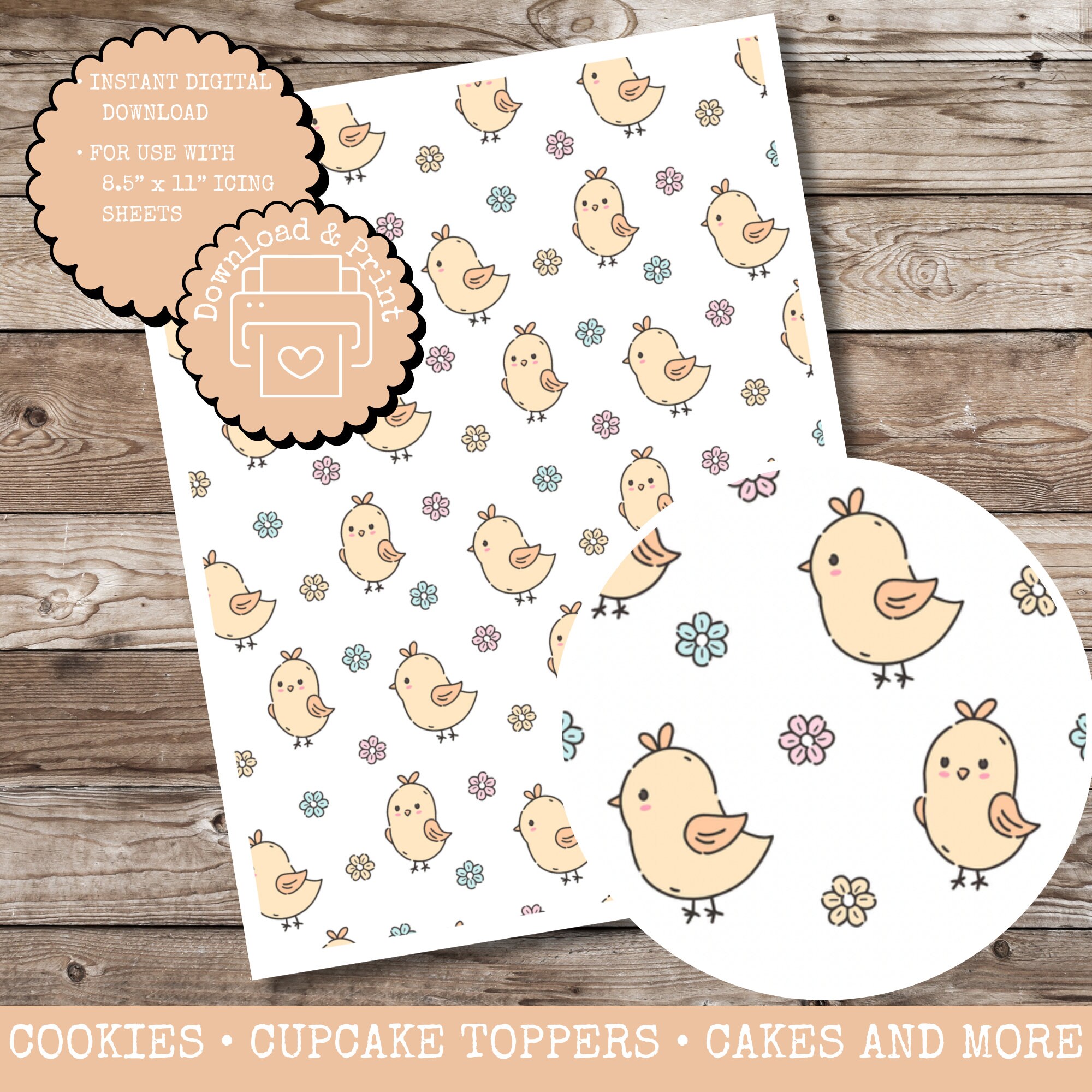 Easter Edible Icing Digital Download, Printable Icing Sheet File ...