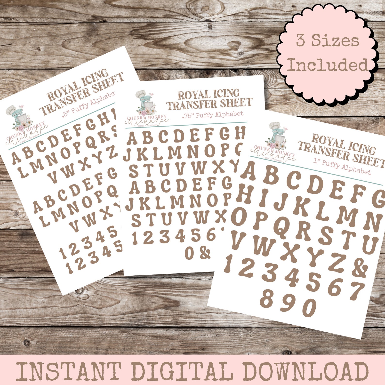 Alphabet Royal Icing Transfer Sheet, Royal Icing Template, Royal Icing ...