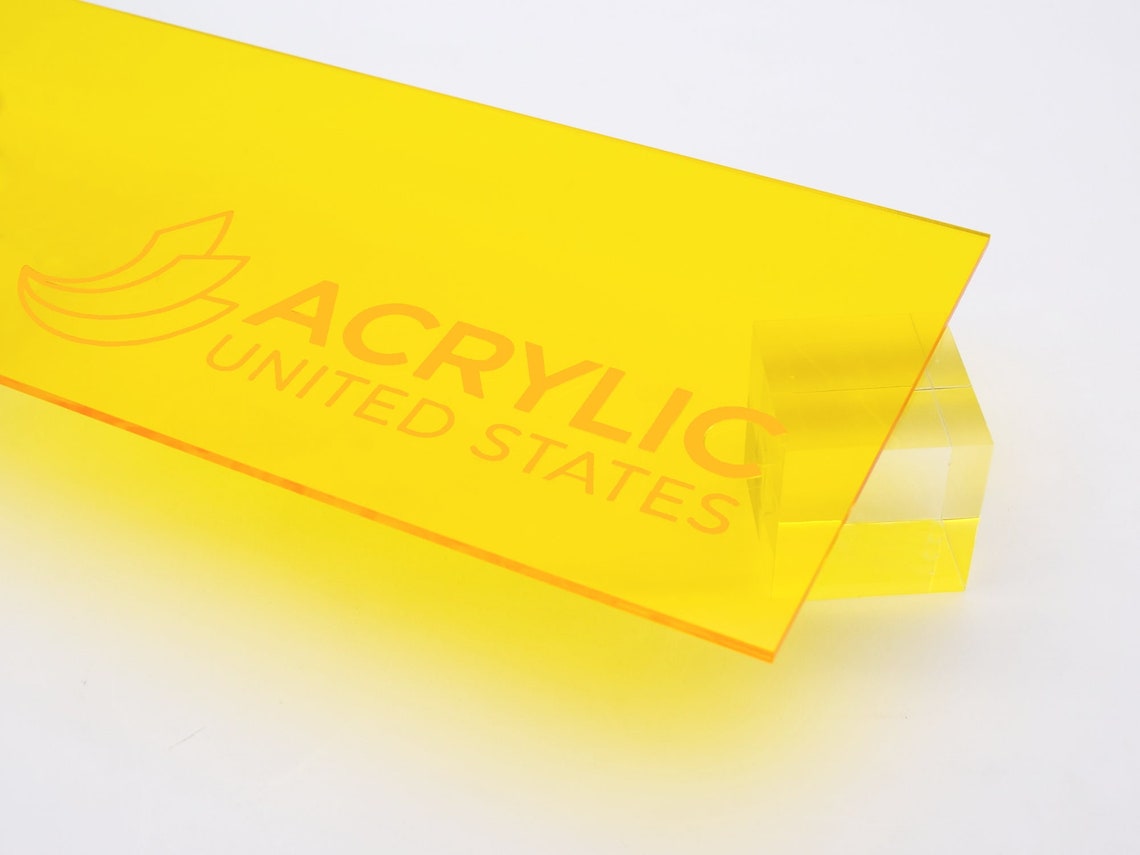 Acrylic Sheet 1/8" Yellow Transparent #2208 - Plexiglass Plastic ...