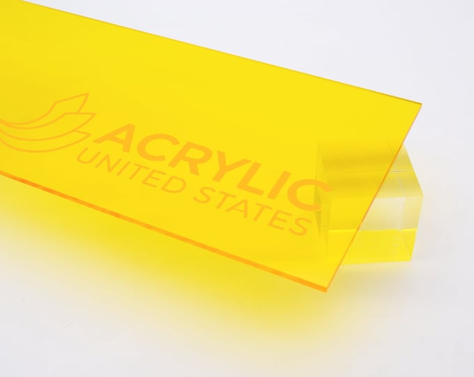 Acrylic Sheet 1/8" Yellow Transparent #2208 - Plexiglass Plastic ...