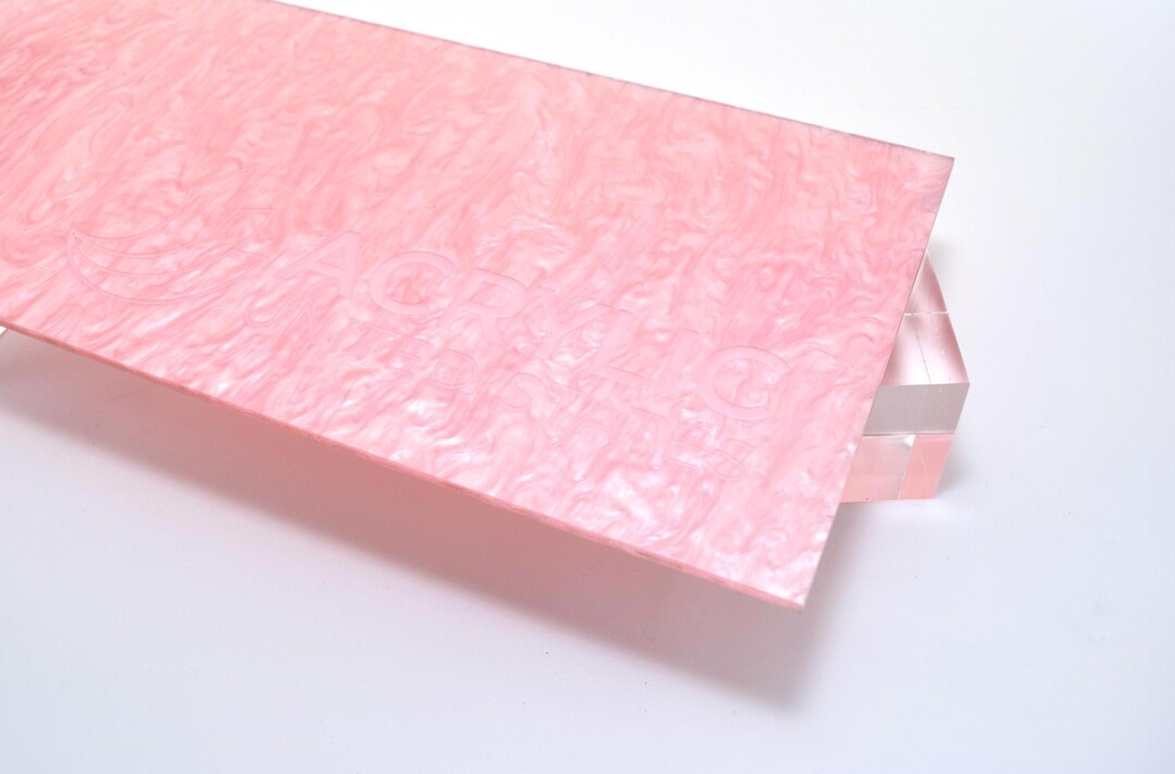 Acrylic Sheet 1/8" Pearl Light Pink Glossy - Plexiglass Plastic Acrylic ...