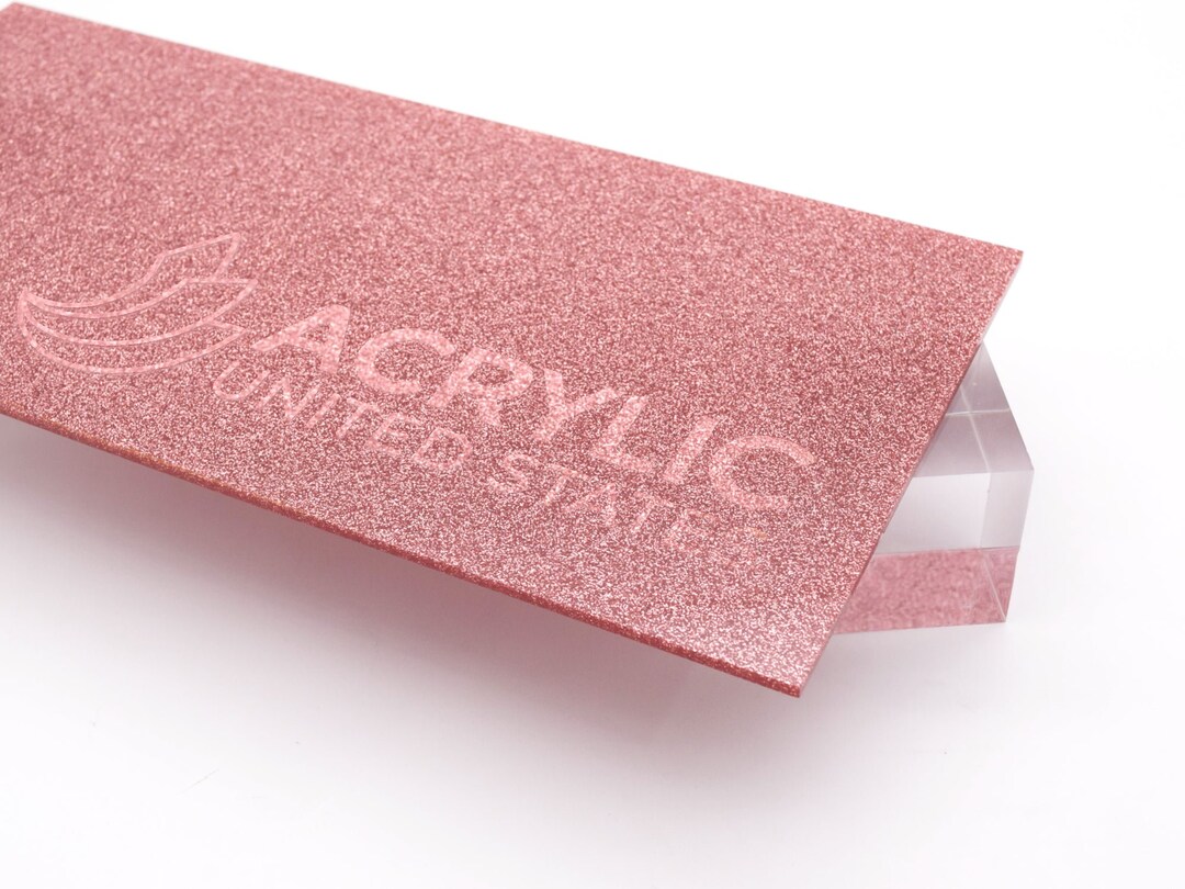 Acrylic Sheet 1/8" Pink Glitter Two-sided - Plexiglass Plastic Acrylic ...