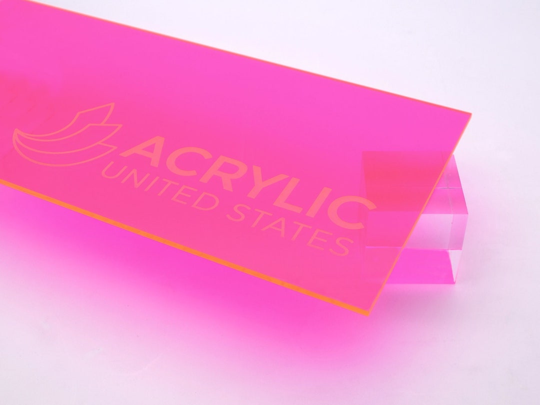 Acrylic Sheet 1/8" Pink Fluorescent #9095 - Plexiglass Plastic Acrylic ...