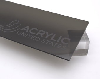 Acrylic Sheet 1/8" Dark Gray Transparent #2074 - Plexiglass Plastic ...