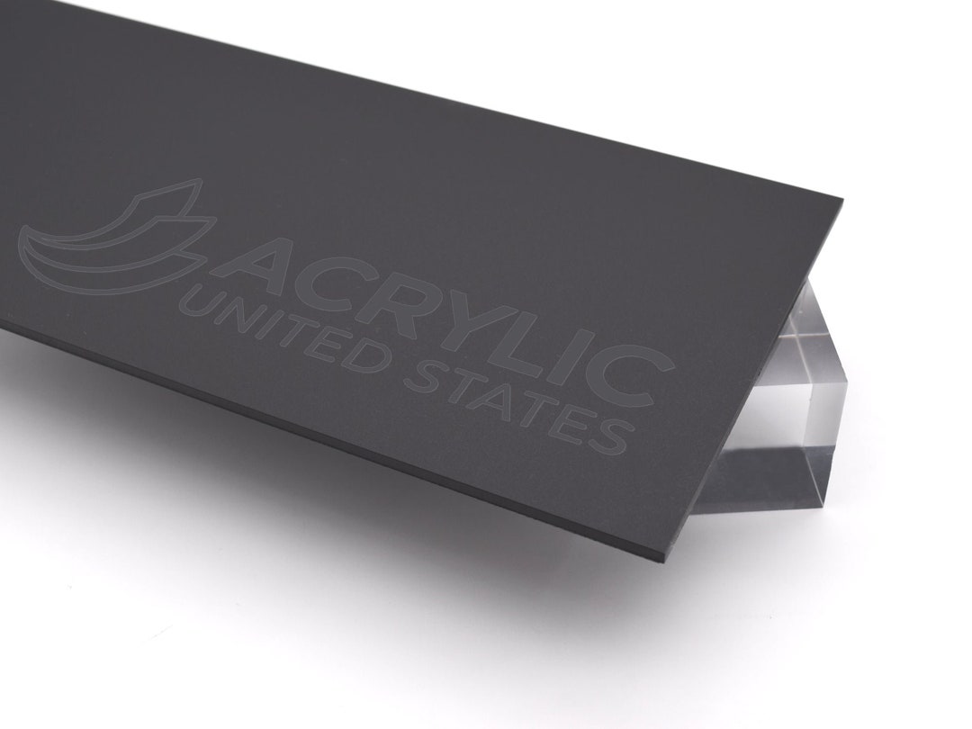 Acrylic Sheet 1/8"-1/4" Black #M2025 Frosted P95 - Plexiglass Plastic ...