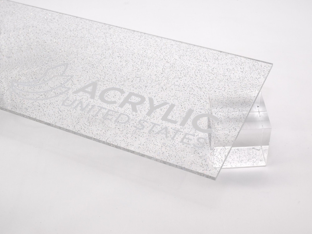 Acrylic Sheet 1/8" Sparkle Clear Transparent - Plexiglass Plastic ...