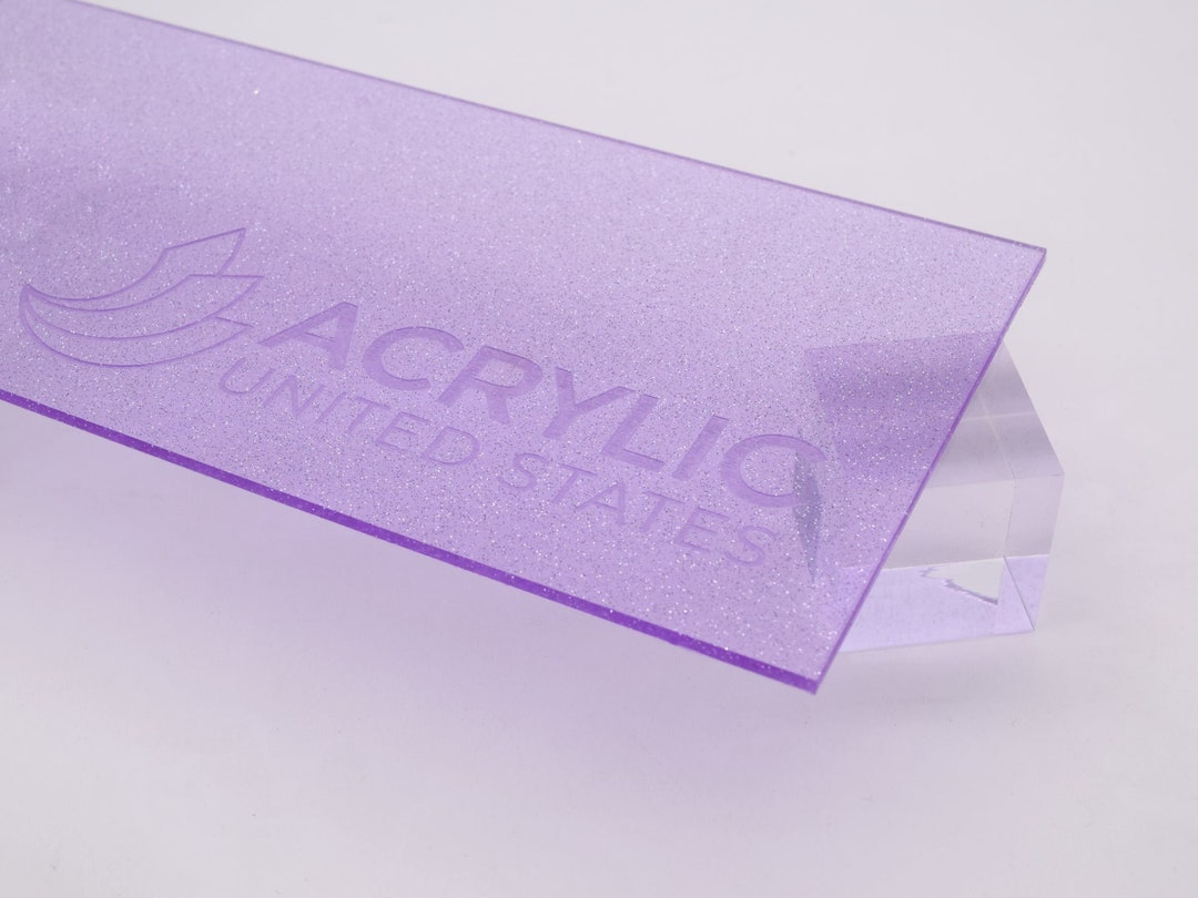 Acrylic Sheet 1/8" Sparkle Purple Transparent - Plexiglass Plastic ...