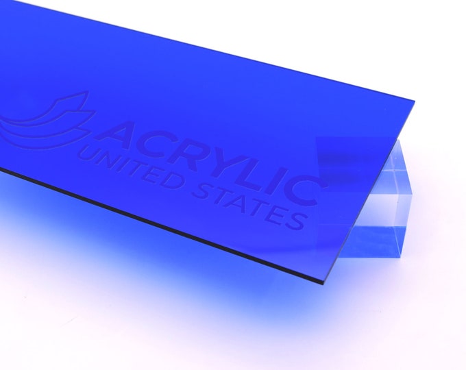 Acrylic Sheet 1/8" Blue Transparent #2424 - Plexiglass Plastic Acrylic ...